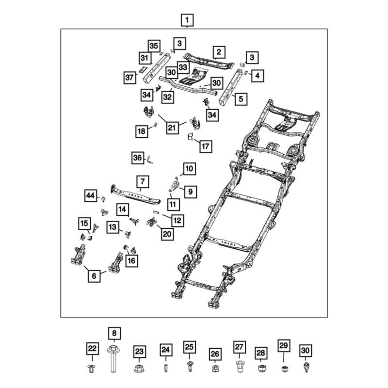 Mopar® - Frame Cross-Member