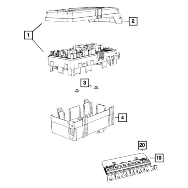 Mopar® 68370554AC - Power Distribution Center