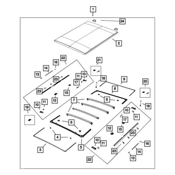 Mopar® 68371946AA - Tonneau Cover Seal