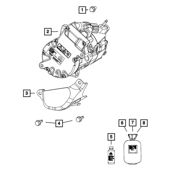 Mopar® 68376684AE - A/C Compressor