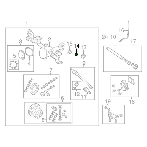 Jeep OE 68396635AA - Front Right Drive Axle Shaft Seal