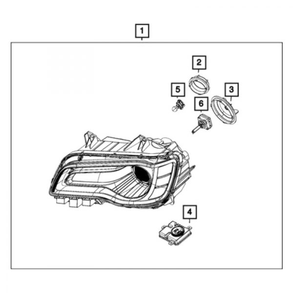 Mopar® 68402940AB - Passenger Side Replacement Headlight