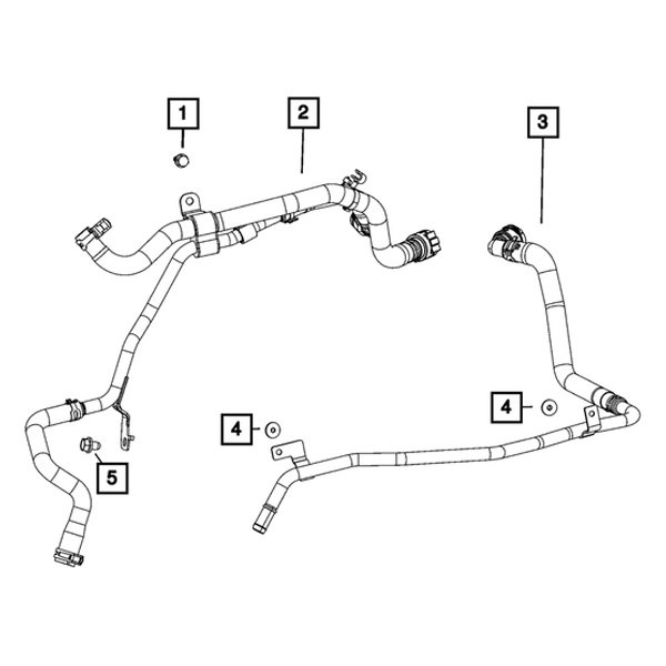 Mopar® 68403555AB - HVAC Heater Hose