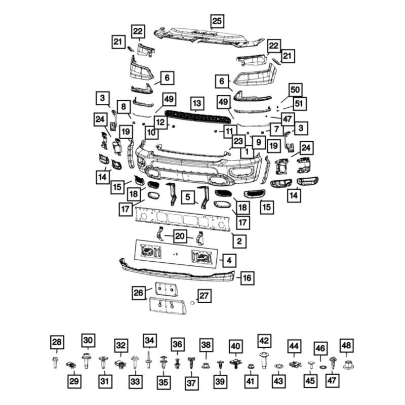 Mopar® 68429261AA - Front Lower Radiator Support Air Deflector