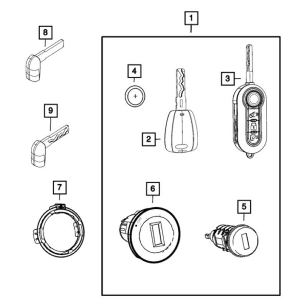 Mopar® 68435275AA - Vehicle Key