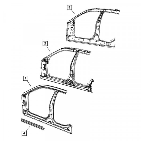 Mopar® 68436610AC - Body Side Aperture Inner Panel