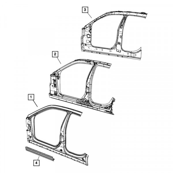 Mopar® 68437511AC - Body Side Aperture Outer Panel