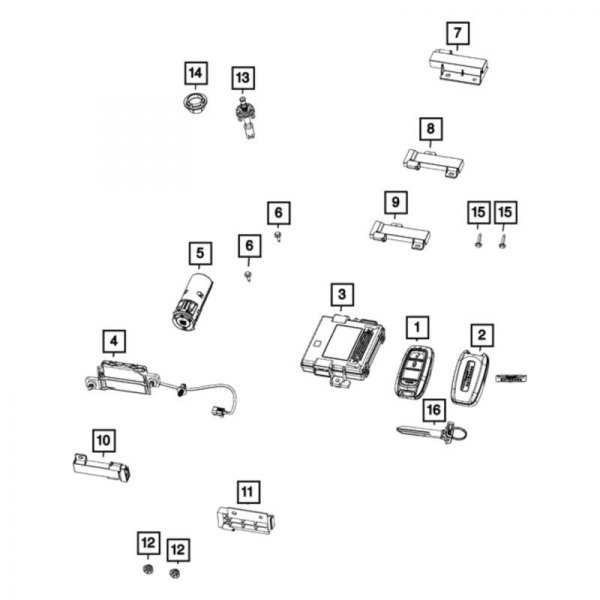 Mopar® 68453560AB - Keyless Entry Receiver