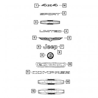 Jeep OE™ Emblems & Logos - CARiD.com