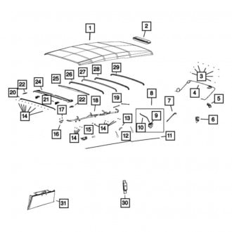 Car Sunroofs & Components - Weatherstrips, Guide Rails, Moldings | CARiD