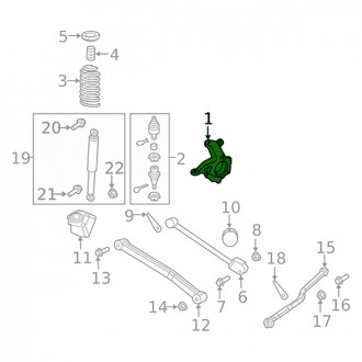 Jeep Wrangler Steering Knuckles, Spindles & Components — CARiD.com