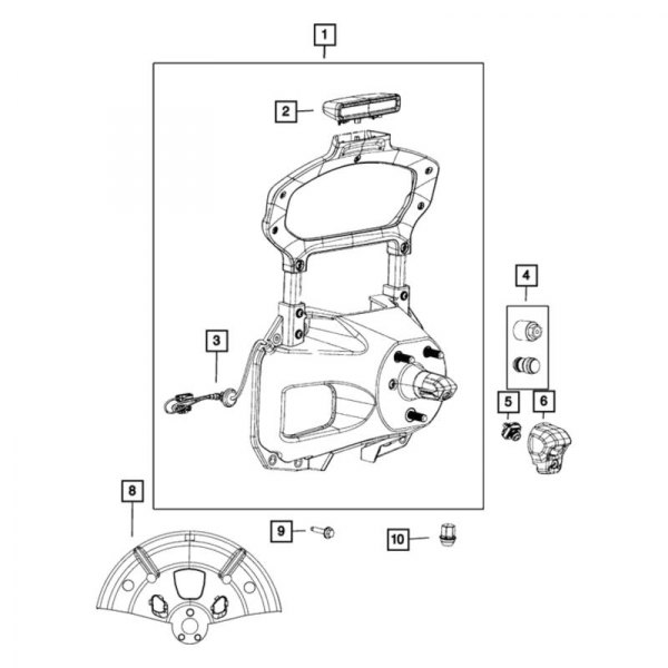 Mopar® 68474051AC - Spare Tire Carrier
