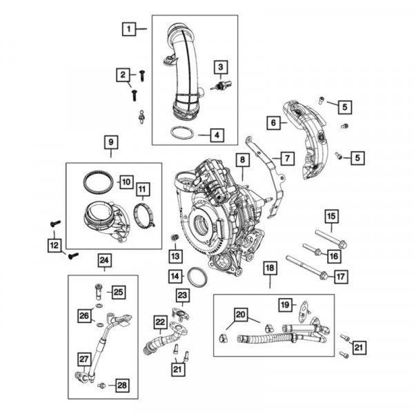 Mopar® 68486946AA - Air Intake Elbow