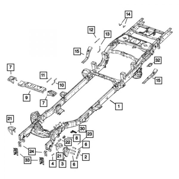 Mopar® 68494337AC - Chassis Frame Assembly