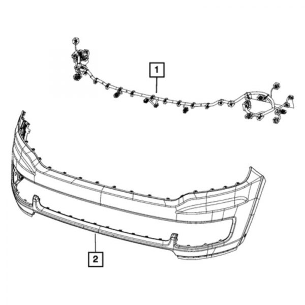 Mopar® 68505685AC - #2 Front Front Fascia Wiring