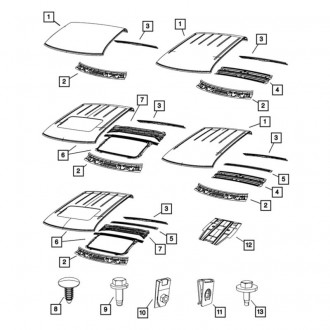 Ram OEM Roofs & Parts | Panels, Drip Rails, Braces — CARiD.com