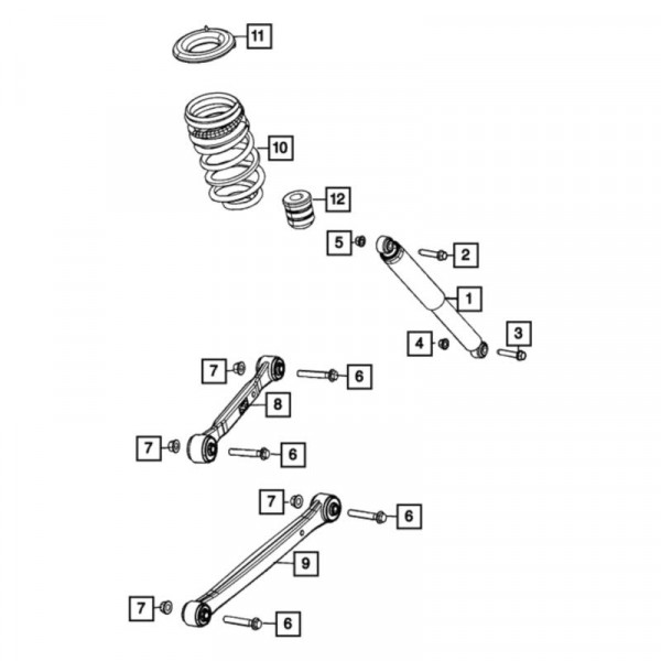 Mopar® 68518570AB - Rear Driver or Passenger Side Shock Absorber