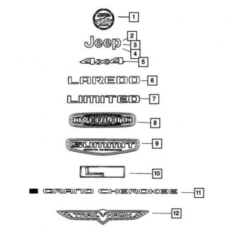 Jeep Grand Cherokee Logos — CARiD.com