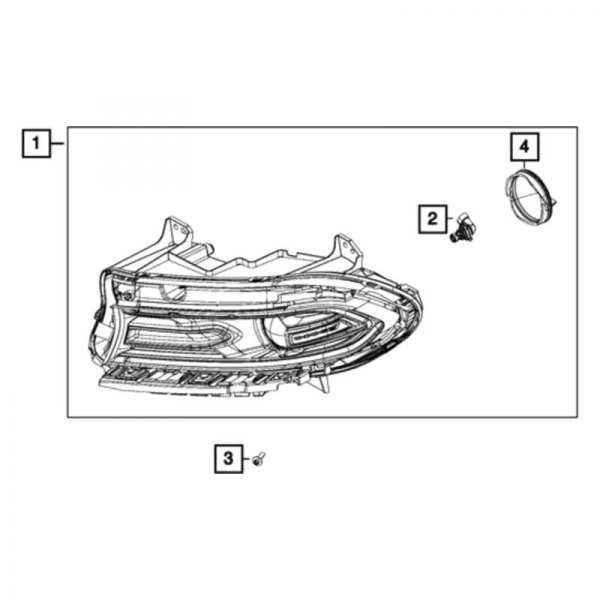 Mopar® 68541680AA - Headlamp