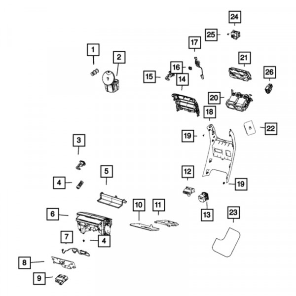 Jeep OE 68541925AB - Rear Console Mat