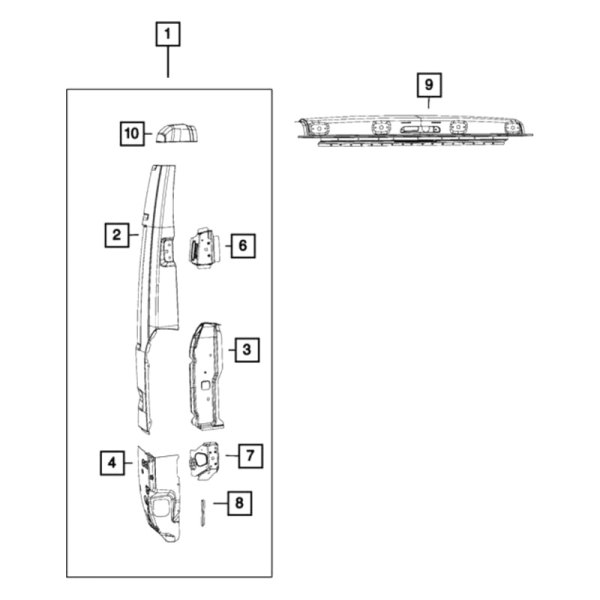 Mopar® 68565014AB - Rear Corner Panel
