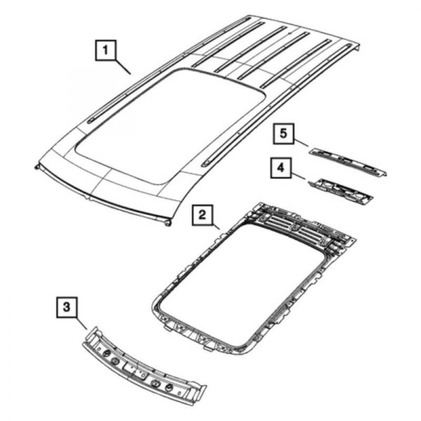 Mopar® - Jeep Grand Cherokee 2022 Roof Lower Rear Header
