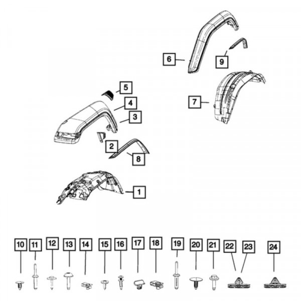 Mopar® 6AD76RXFAE - Wheel Opening Flare Molding