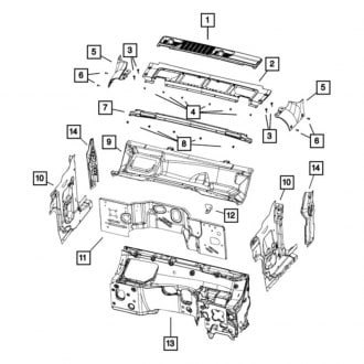 Jeep Gladiator Cowl Panels & Parts - Vent Grills | CARiD