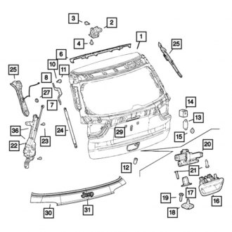 Jeep Compass License Plate Lights - Lenses, Assemblies | CARiD