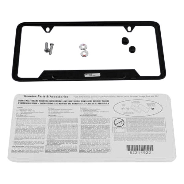 Mopar® 82214922 - Black Front License Plate Frame with Challenger Logo