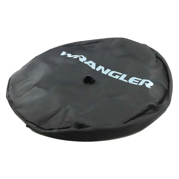 Mopar® 82215444AB - 32" Black Spare Tire Cover with Wrangler Logo