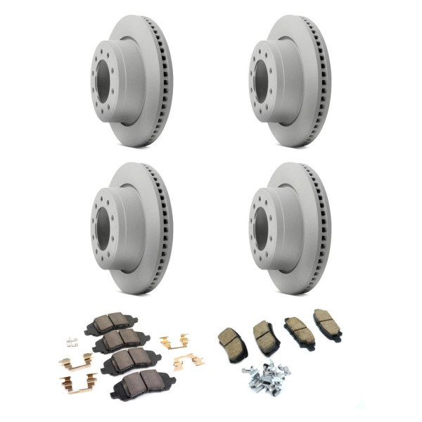Mopar® BNDL-0075-31025191 - Front and Rear Brake Kit with Semi-Metallic ...