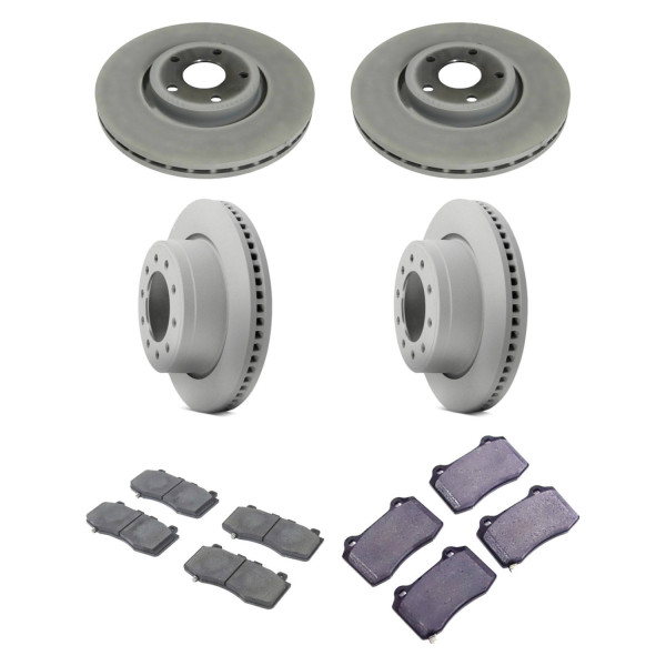 Mopar® BNDL-0075-31025505 - Front and Rear Brake Kit with Semi-Metallic ...
