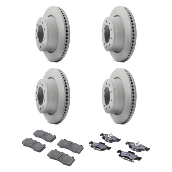 Mopar® BNDL-0075-31025567 - Front and Rear Brake Kit with Semi-Metallic ...