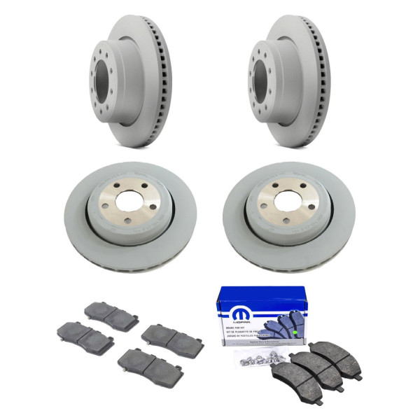 Mopar® BNDL-0075-31025949 - Front and Rear Brake Kit with Semi-Metallic ...