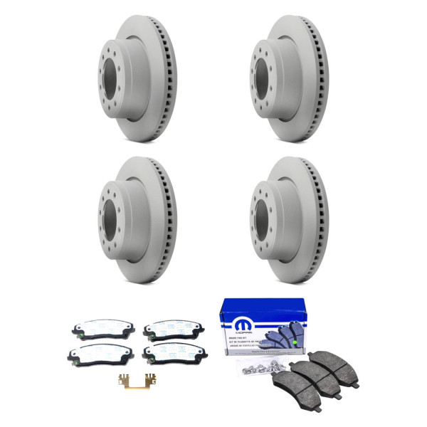 Mopar® BNDL-0075-31027231 - Front and Rear Brake Kit with Semi-Metallic ...