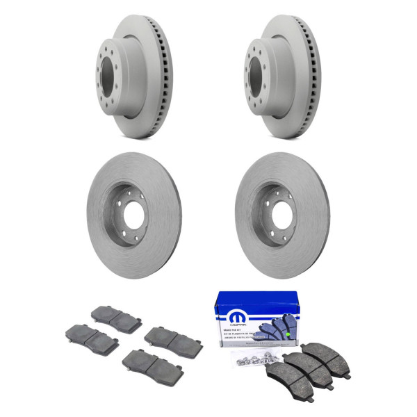 Mopar® BNDL-0075-31027479 - Front and Rear Brake Kit with Semi-Metallic ...
