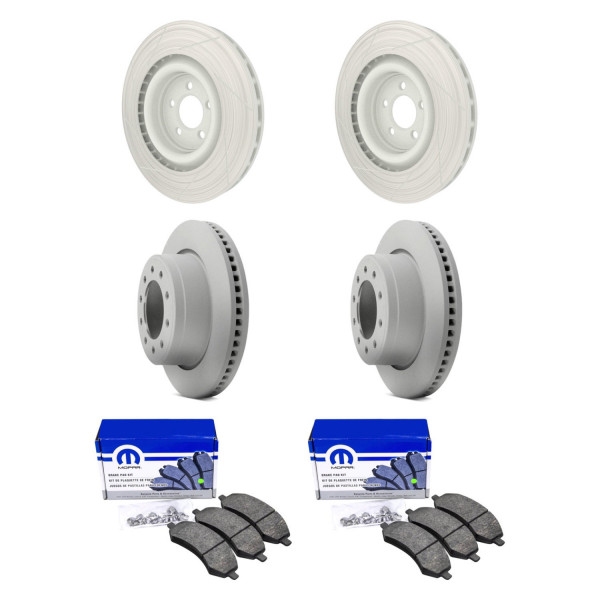 Mopar® BNDL-0075-31028532 - Front and Rear Brake Kit with Semi-Metallic ...