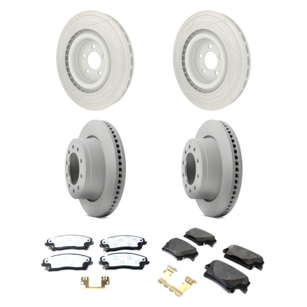 Mopar® BNDL-0075-31029162 - Front and Rear Brake Kit with Semi-Metallic ...
