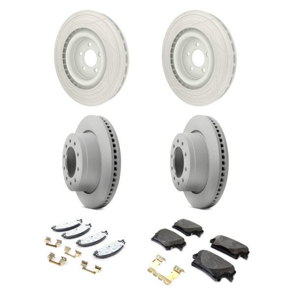 Mopar® BNDL-0075-31029222 - Front and Rear Brake Kit with Semi-Metallic ...