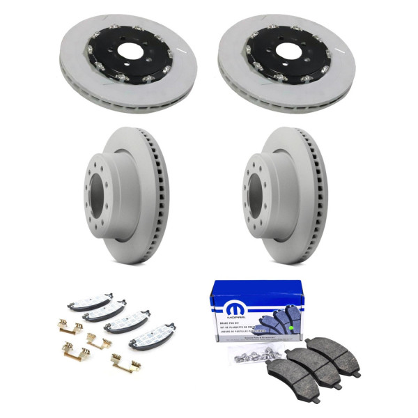 Mopar® BNDL-0075-31029268 - Front and Rear Brake Kit with Semi-Metallic ...