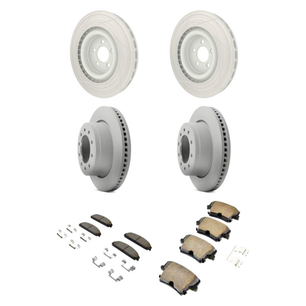 Mopar® BNDL-0075-31029345 - Front and Rear Brake Kit with Semi-Metallic ...