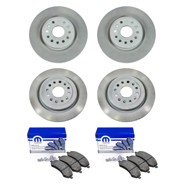 Mopar® BNDL-0075-31029801 - Front and Rear Brake Kit with Semi-Metallic ...