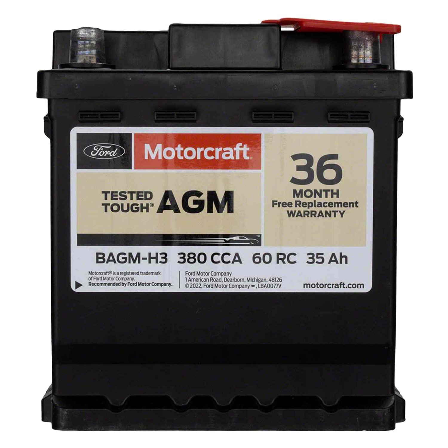 Motorcraft® BAGMH3 - Tested Tough™ Max AGM Battery