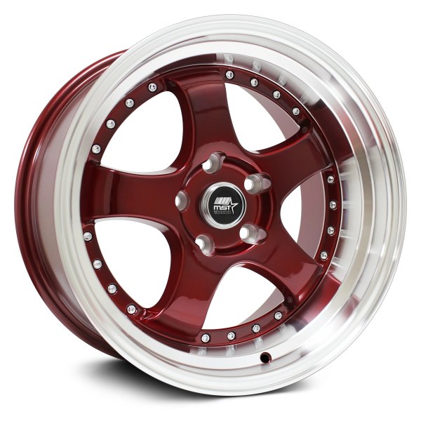MST® MT07 Wheels - Candy Red with Machined Lip Rims