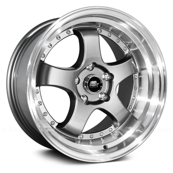 MST® MT07 Wheels - Gunmetal with Machined Lip Rims