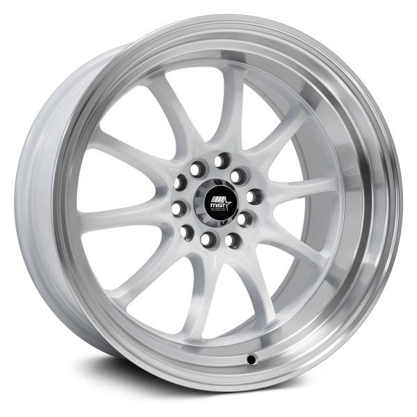 MST® MT11 Wheels - White with Machined Lip Rims