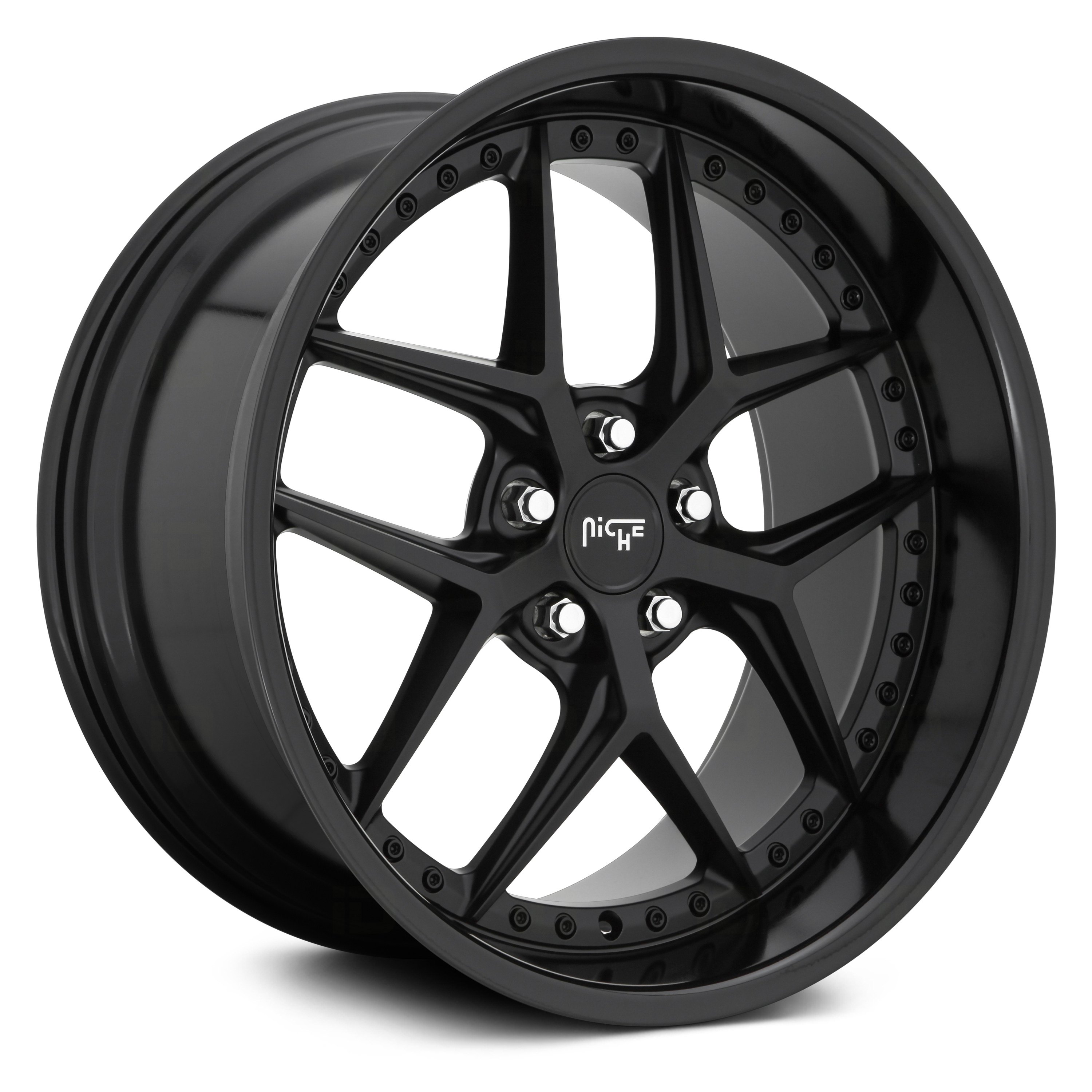 NICHE® M226 VICE Wheels - Matte Black with Gloss Black Lip Rims