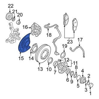 Nissan Pathfinder Brake Dust Shields & Backing Plates — CARiD.com