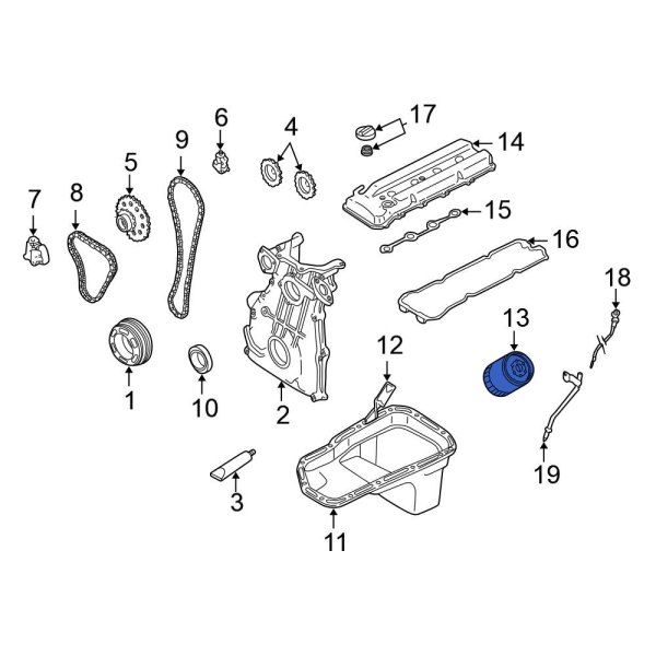 Nissan OE 152089E01A - Engine Oil Filter